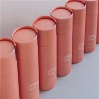 China Custom Printed Tea Packaging Tube Kraft Paper Cylinder Canister with CMYK Printing 80-120mm for sale