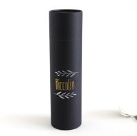 China Custom Cylinder Wine Gift Boxes Glossy Lamination with Aluminum Foil Lining 500 Pcs MOQ for sale