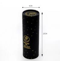 China Custom Cylinder Wine Gift Boxes Glossy Lamination with Aluminum Foil Lining 500 Pcs MOQ for sale