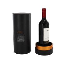 China Matt Black Cardboard Wine Tube Luxury Rigid Gift Box Custom Size 500 Pcs MOQ for sale