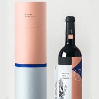 China CMYK Wine Bottle Presentation Box , Cylinder Cardboard Wine Boxes for sale