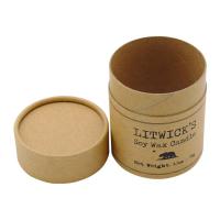 China Custom Kraft Paper Tube Boxes for 3.5oz Candle Cylinder Packaging Eco Friendly for sale
