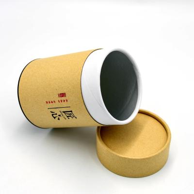China Custom Kraft Paper Tube Food Packaging with Metal Lid Eco Friendly 500 Pcs MOQ for sale