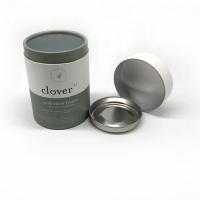 China Custom Cardboard Paper Tube Food Packaging with Metal Lid CMYK Logo Embossed 500 PCS for sale