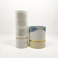 China Custom Printed Cosmetic Paper Tube Packaging with Velvet Card Insert 500 PCS MOQ for sale