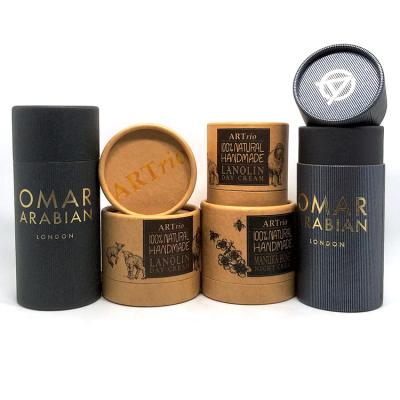 China Custom Printed Cosmetic Paper Tube Packaging with Velvet Card Insert 500 PCS MOQ for sale