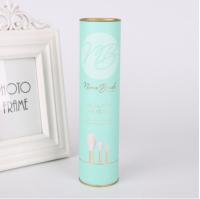 China Custom Cosmetic Paper Tube Packaging with Embossed Velvet Pillow Insert 500 Pcs MOQ for sale