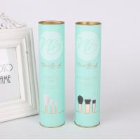 China Custom Cosmetic Paper Tube Packaging with Embossed Velvet Pillow Insert 500 Pcs MOQ for sale