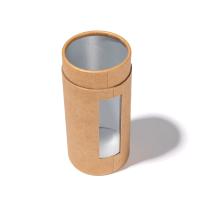 China Custom Kraft Paper Tube Box with PVC Window for Food Tea Chocolate Packaging 500pcs MOQ for sale