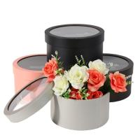 China Custom Flower Tube Box Packaging Round Top Window Cylinder Gift Box 500pcs MOQ for sale