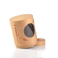China Biodegradable Kraft Round Paper Tube with PVC Window Custom Size 500 PCS MOQ for sale