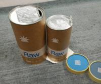 China Custom Composite Round Cardboard Tubes Biodegradable Satin Insert 500 Pcs Kraft Paper Packaging Can for sale