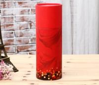China Custom Velvet Pillow Paper Tube Pen Holder Embossed Cardboard Cylinder with Lid Kraft Packaging for sale