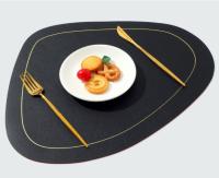 China Nordic style Instagram Western food mat, double layered irregular oil resistant and thermal insulation mat for sale