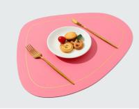 China Nordic style Instagram Western food mat, double layered irregular oil resistant and thermal insulation mat for sale