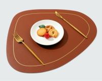 China Nordic style Instagram Western food mat, double layered irregular oil resistant and thermal insulation mat for sale