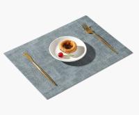 China Nordic Instagram Square Leather Dining Mat Double sided Home Hotel Western Dining Mat Waterproof and Thermal Insulation for sale
