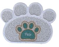 China Durable PVC Coil Mat for PET and Home, Foot Sahpe with Printing PVC Cat Mat for sale