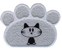 China Durable PVC Coil Mat for PET and Home, Foot Sahpe with Printing PVC Cat Mat for sale