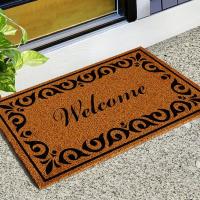 China pvc loop mat PVC Coil Door Anti Slip Kitchen Bathroom Cartoon Expression Hallway Floor Mat for sale