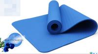 China Bamboo Blue Color TPE YOGA MAT HIGH QUALITY YOGA MAT FOR training for sale