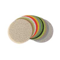 China Oval Shape Dinner Mat Affordable Home Decor PVC Products New Home Decor Mat Spray Silk Meal Mat for sale