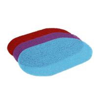 China On Sale Oval Shape Dinner Mat Affordable Home Decor PVC Products New Home Decor Mat Spray Silk Meal Mat for sale