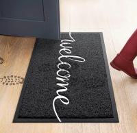 China Your Floors' Best Choice Black PVC Coil Mat with Boarder Durable and Affordable PVC Flooring Mat for sale