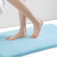 China Bath mat anti skid gray memory foam bathroom bedroom mat quick drying customizable mat for bathroom for sale