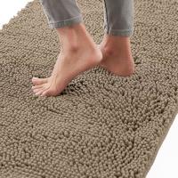China Thick Soft Absorbent Chenille bath Rug, Rubber Backing Quick Dry Microfiber Mats, Machine Washable Rugs for sale
