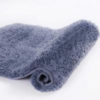 China Microfibe Non Slip Bath Mat for Bathroom Taupe Grey Water Absorbent Soft Microfiber Shaggy Bathroom Mat Machine Washable for sale