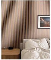China Polyester Fabric Fiber Free Samples MDF Slat Interior Decorative Wooden Wall Panel Board Pet Acoustic Panel for sale