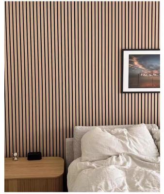 China Modern Design Soundproof Wall Panels Wooden Slat Acoustic Panels Akupanel for sale