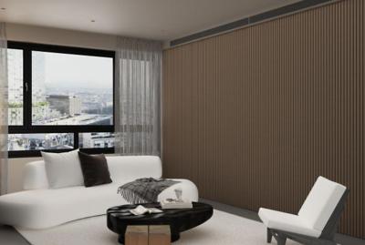 China Natural Oak Veneer Akupanel Slat Wooden Wool Slatted Wood Wall Panel for sale