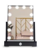 China Desktop 21 LED makeup mirror with light touch screen dimming desktop vanity mirror decorative mirror for sale