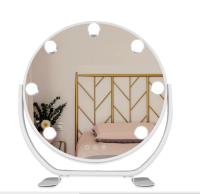 China Desktop 21 LED makeup mirror with light touch screen dimming desktop vanity mirror decorative mirror for sale