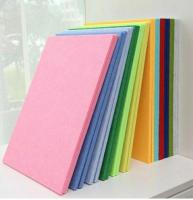 China Green Fiber Acoustic Wall Panel Easy Maintenance Polyester Fiber Panel B1 Fireproof Grade for sale