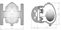 China F2F Series Model DSC Steam Trap Ductile Iron Float Ball Type Flange End Operated for sale