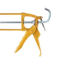 China Yellow Color Silicone Sturdy Skeleton Caulk Gun SGS CE Certificate for sale