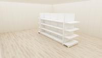 China 0.8mm Metal Supermarket Shelf Rack White Lenght 900mm 1200mm for sale
