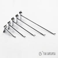 China Steel wire Shelving Accessories Metal Slatwall Hooks 30cm 25cm size for sale