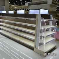China White Slatwall Gondola Shelving Corrosion Free Combinated Freely for sale