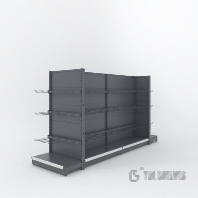 China Morden Gondola Shelf Rack Supermarket Easy Installation Cold rolled steel Material for sale