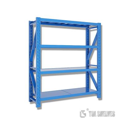 China 200KG Per Layer Warehouse Shelf Racks Powder Coated Metal Light Duty 2-5 layers for sale