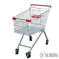 China 60L Capacity Supermarket Shopping Cart Trolley Zinc Plated for sale
