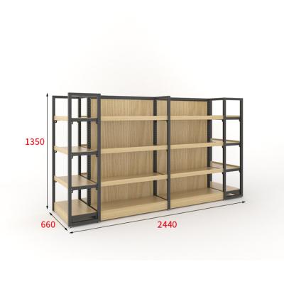 China OEM 15mm Thickness Wooden Display Rack Powder Coated for sale