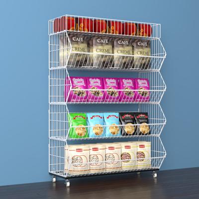 China Large 4 Levels Retail Store Shelf Rack For Retail Store Display for sale