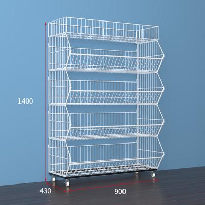 China Large Size Modern Economic Supermarket Shelf Rack Cold Rolled Steel for sale