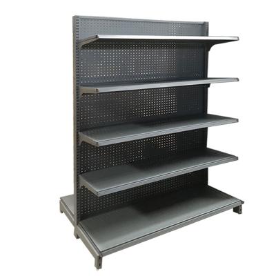 China Slatwall Gondola Shelf Rack Nail Board Storage Drugstore Shelf for sale