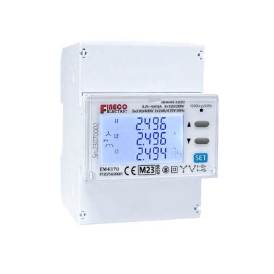 China 3 Phase Smart Energy Meter 65A for PV Solar Bi-Directional MID Certified 120-415V for sale